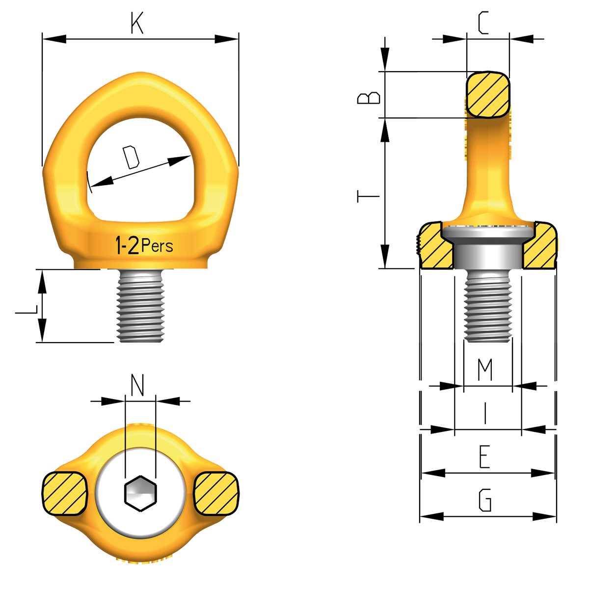 Anschlagpunkt Typ 7912518 EN 795 RUD 12kN für 105,70